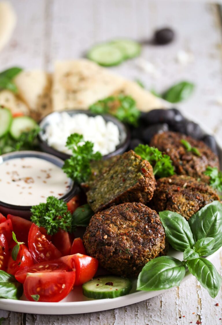 Falafel Plate (with Hummus and Tahini) » The Fast Recipe Food Blog