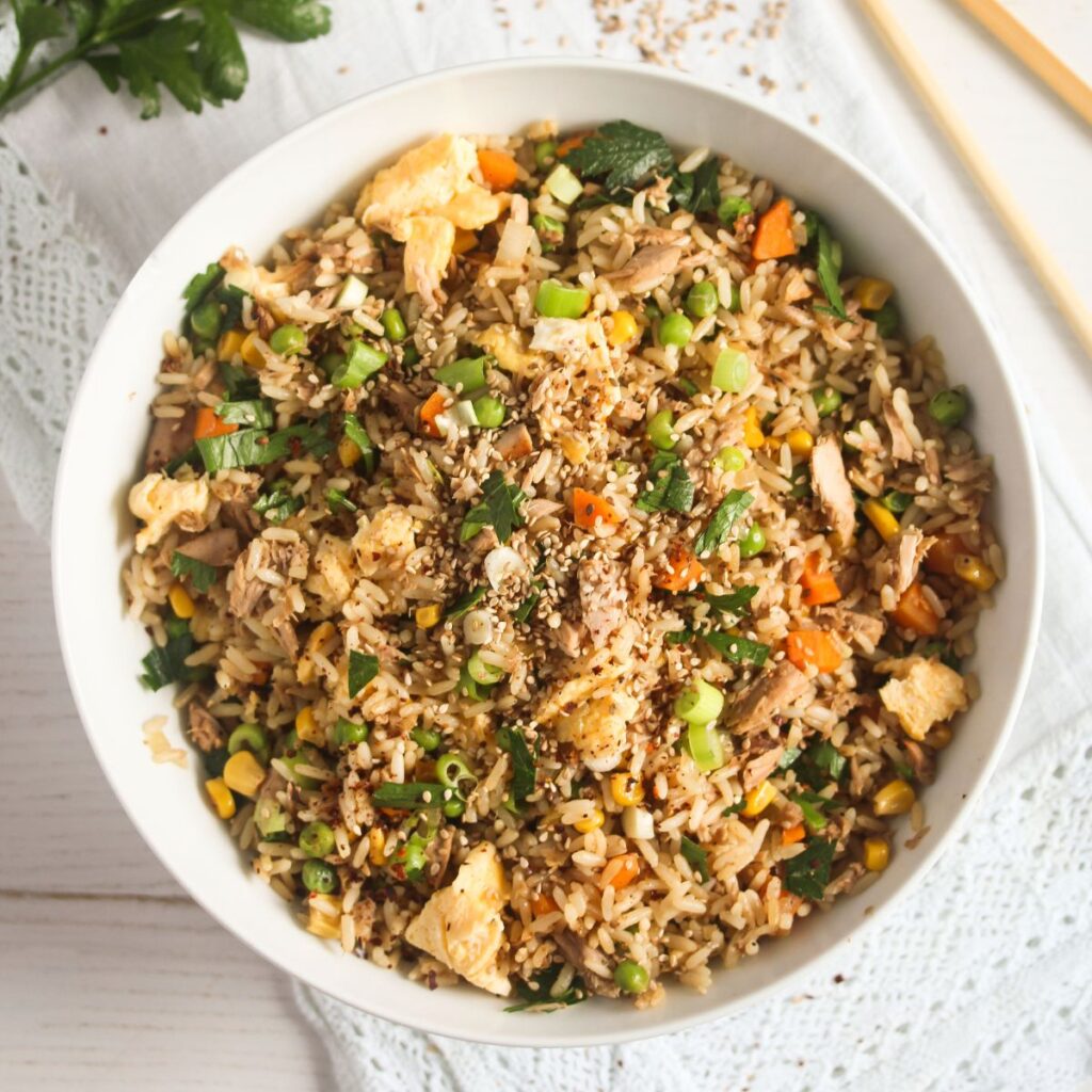 Simple Tuna Fried Rice The Fast Recipe Food Blog