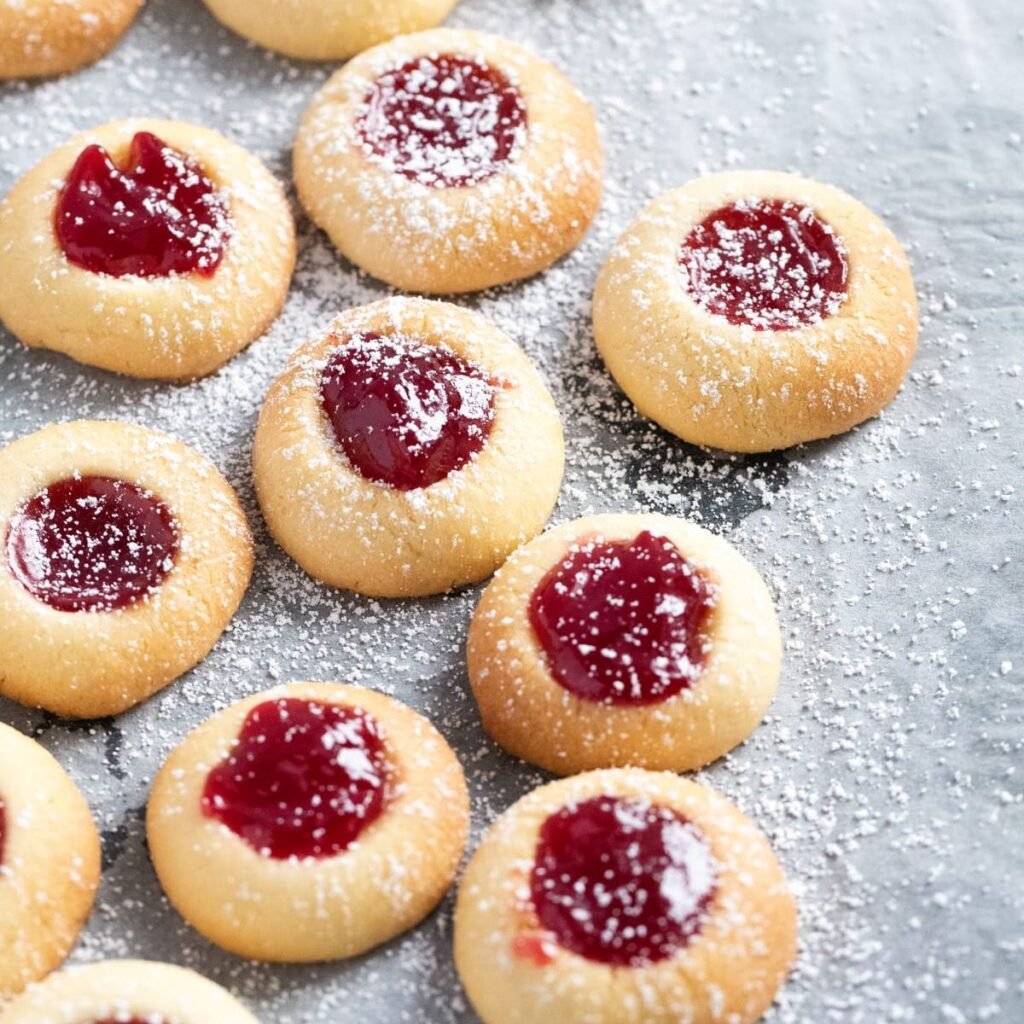 Strawberry Jam Cookies (5 Ingredients) » The Fast Recipe Food Blog