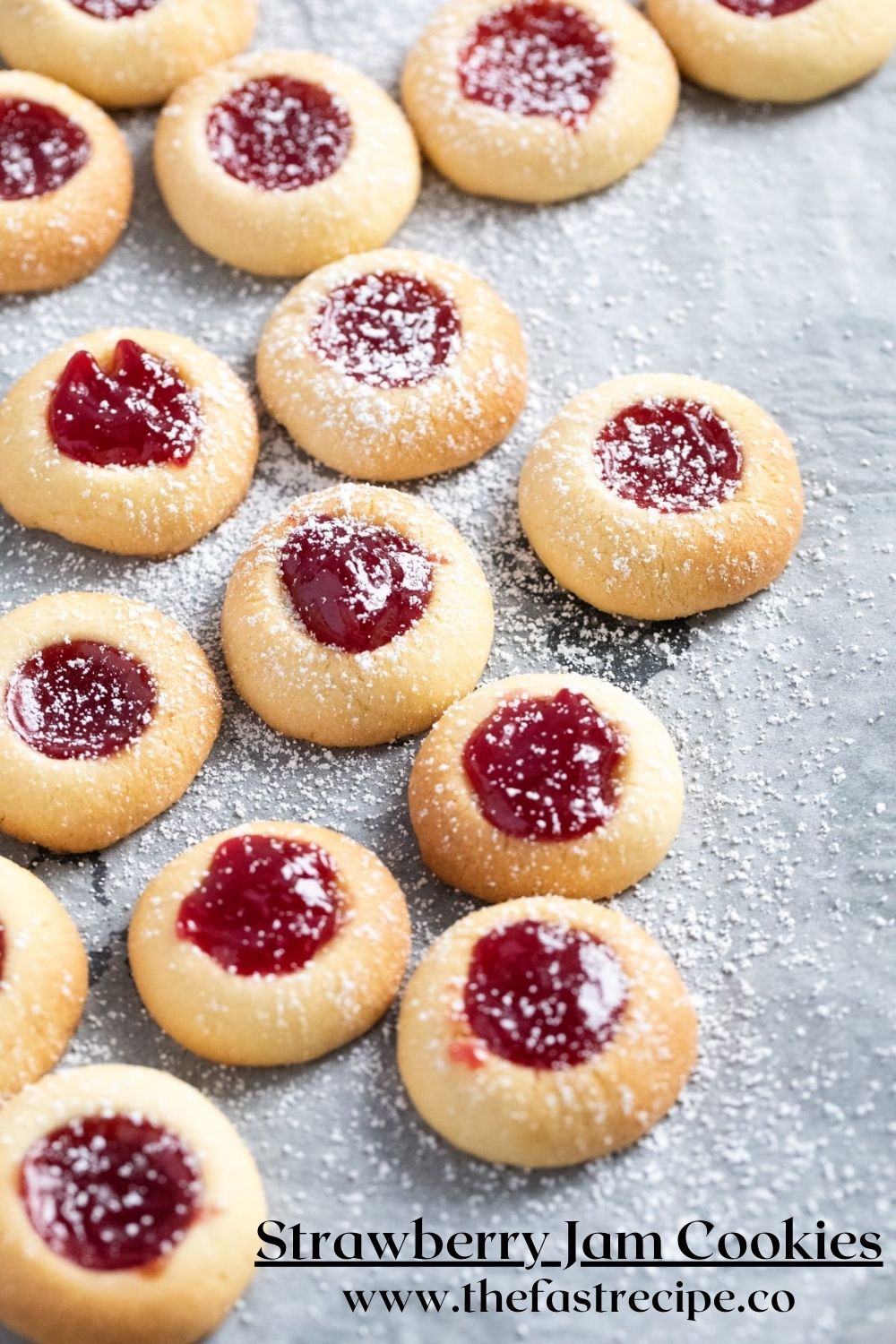 Strawberry Jam Cookies (5 Ingredients) » The Fast Recipe Food Blog