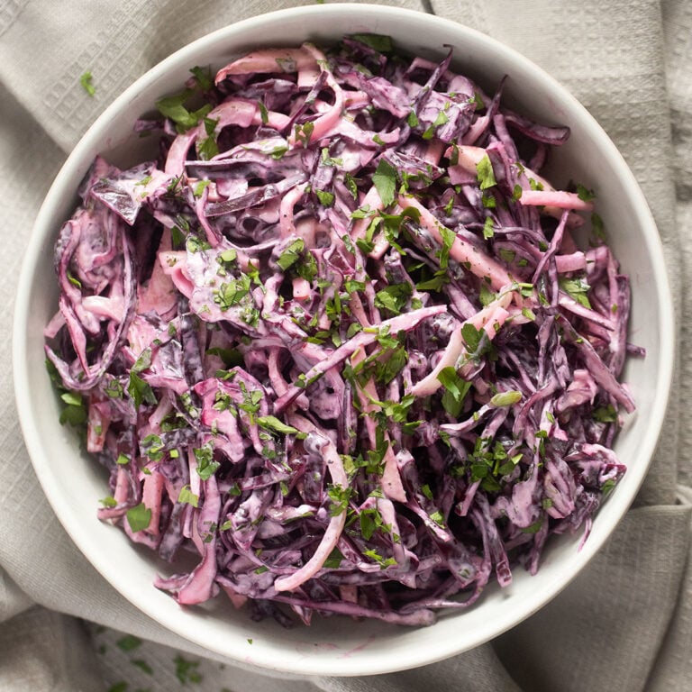 Purple Cabbage Slaw » The Fast Recipe Food Blog