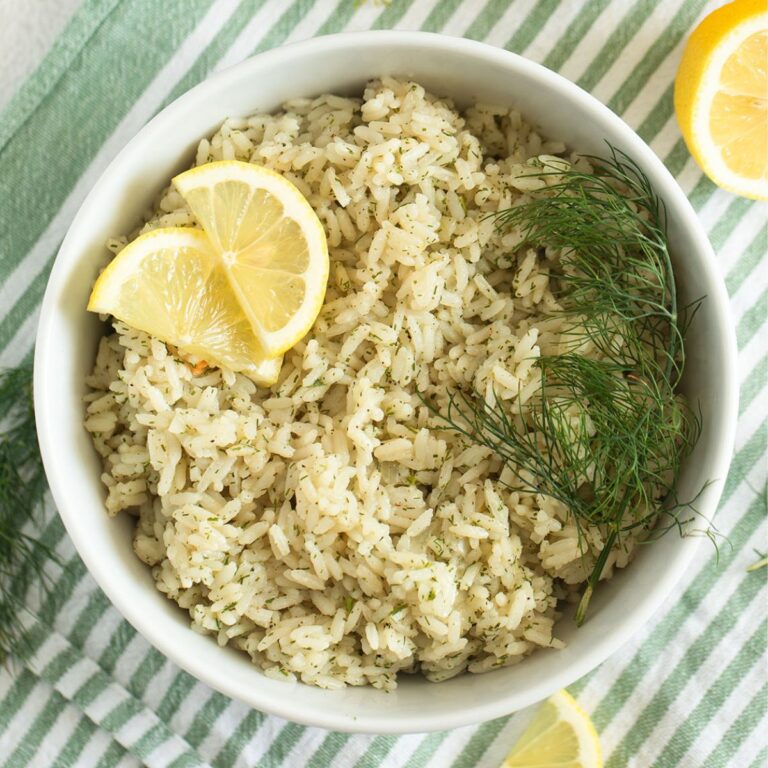 Dill Lemon Rice » The Fast Recipe Food Blog
