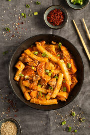 Chicken and Rice Cake Stir Fry » The Fast Recipe Food Blog