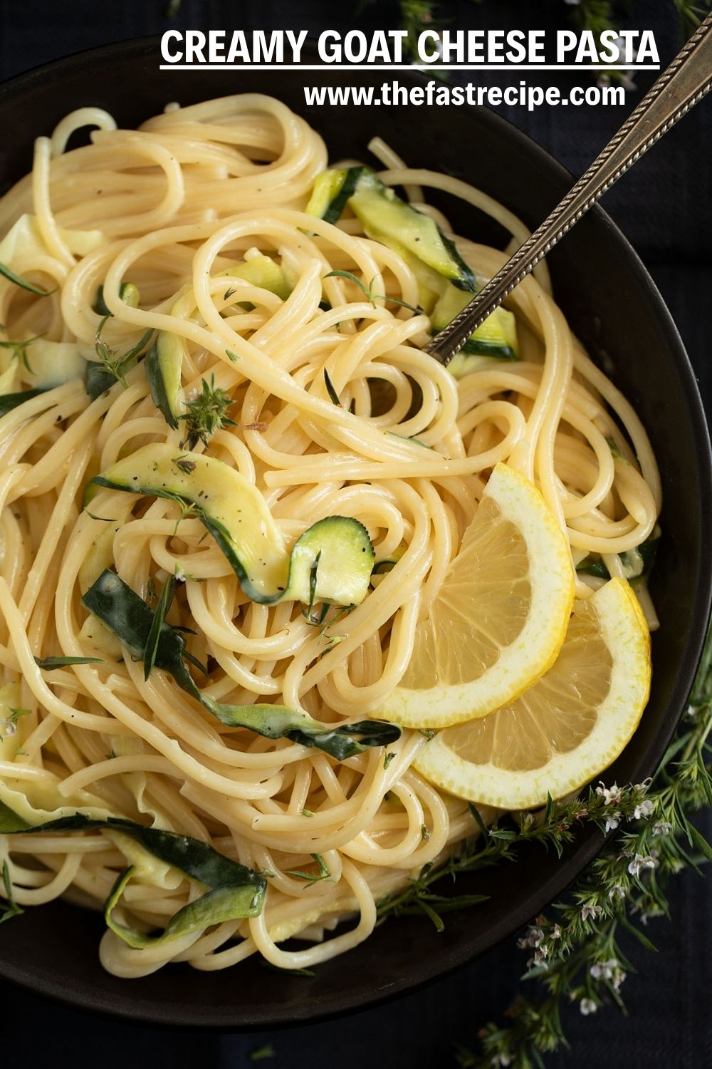 Lemony Goat Cheese Pasta » The Fast Recipe Food Blog
