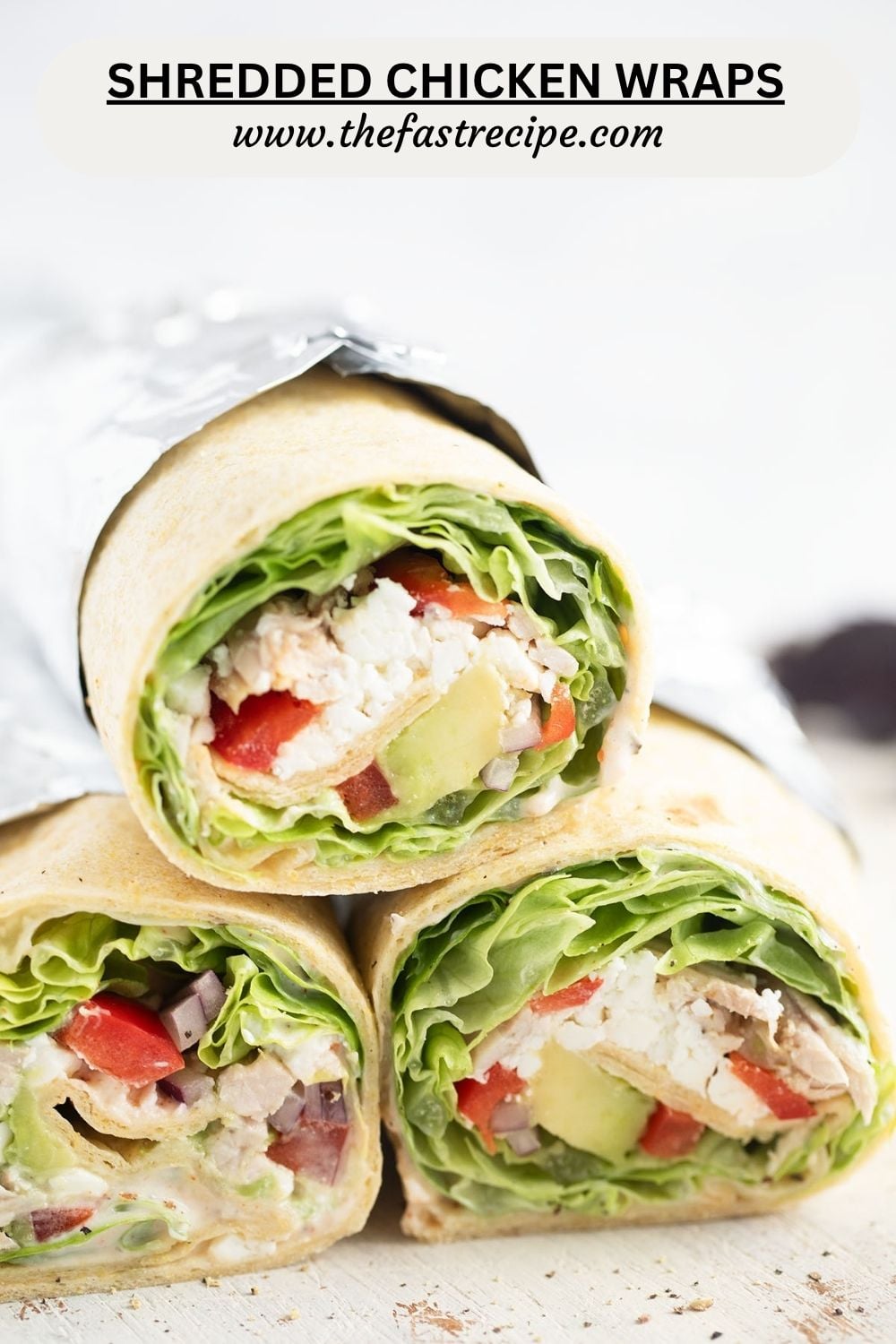 Shredded Chicken Wraps » The Fast Recipe Food Blog